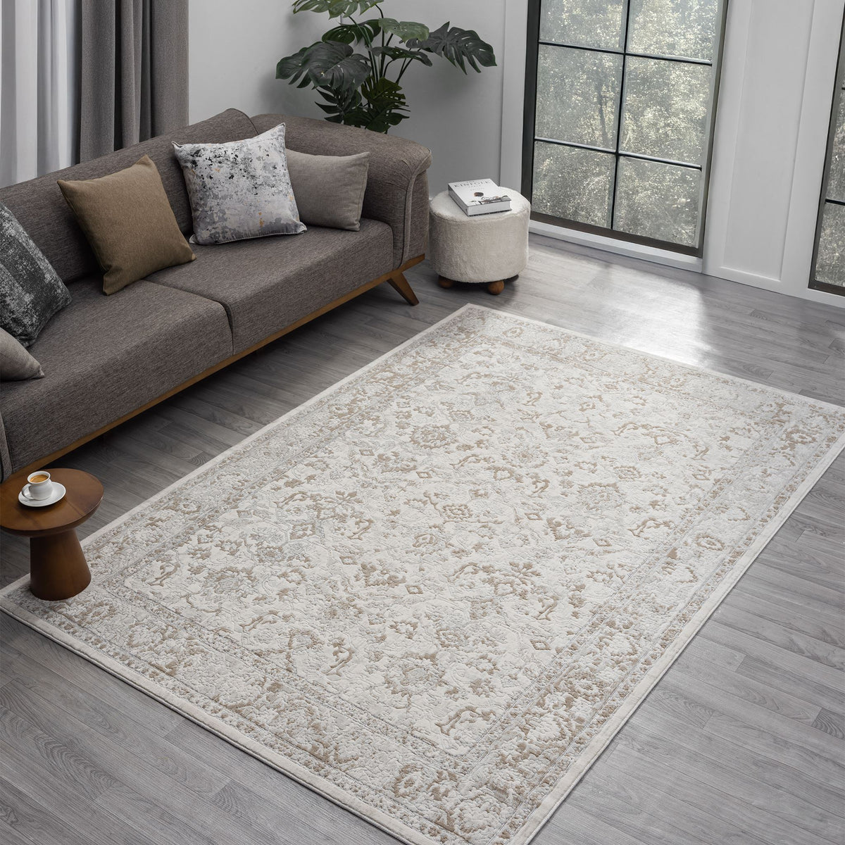 Modern Grey Beige patterned Rug — SydneyRugsOnline