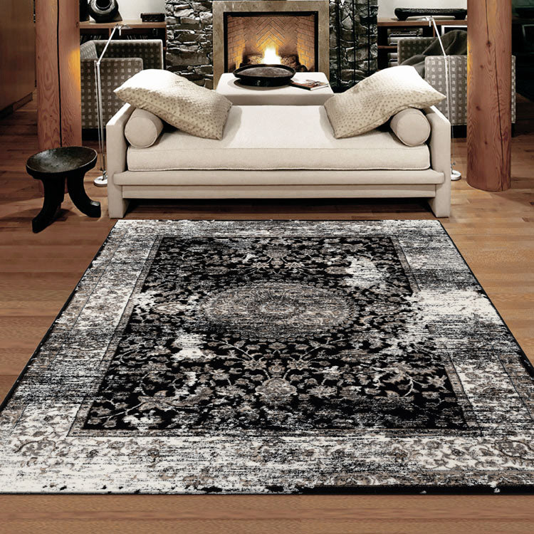 Modern Transitional Quality Black Rug — SydneyRugsOnline