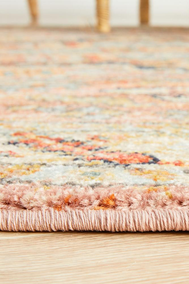 Bequest Heirloom Salmon Round Rug — SydneyRugsOnline