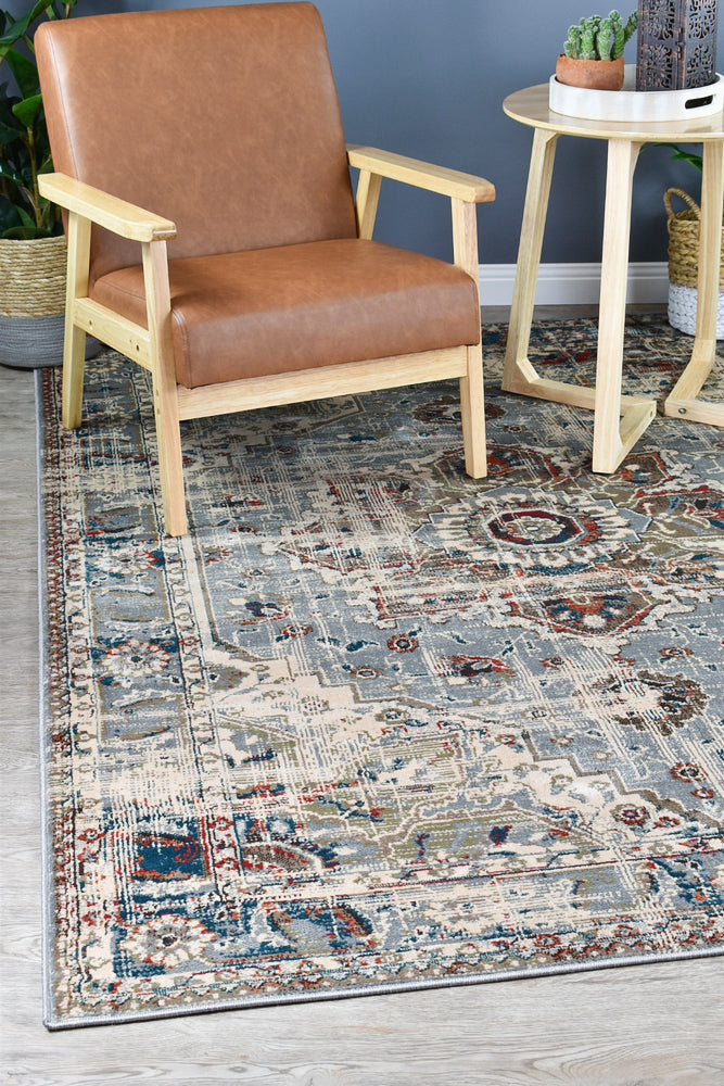 Ravers Traditional Grey Rug — SydneyRugsOnline