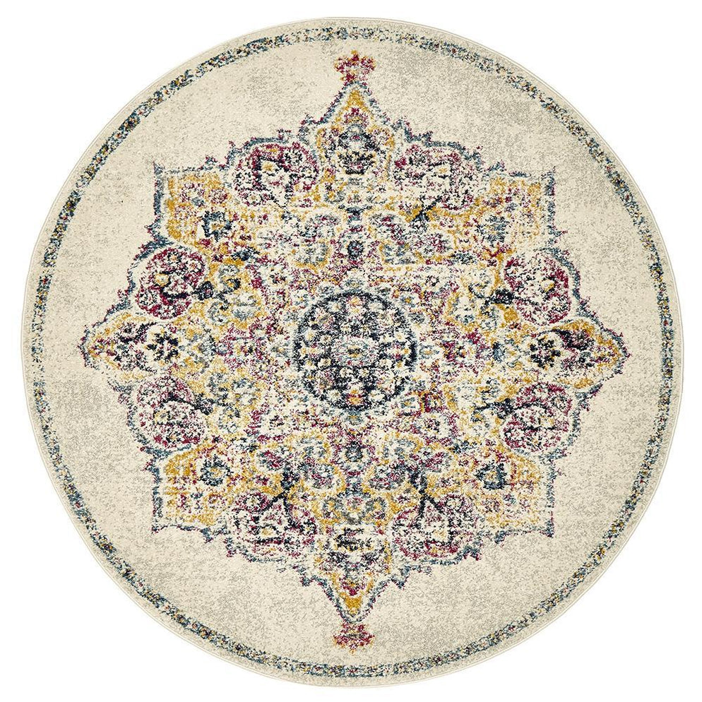 Study Prado Bone Round Rug — SydneyRugsOnline